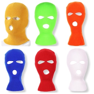 Knit Winter Three Hole Ski Mask Snowboard Skiing Balaclava Halloween ...