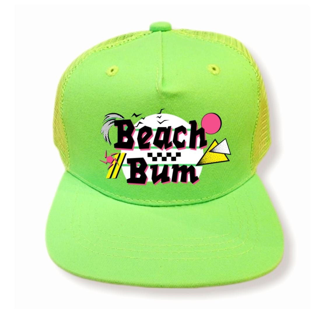3-24 Months 80's Neon Beach Bum Summer Trucker Hat Cap Infant Girls ...