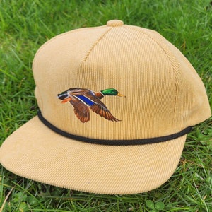 Mallard Duck Corduroy Rope Snapback Hat Cap Nature Hunting Waterfowl - Etsy