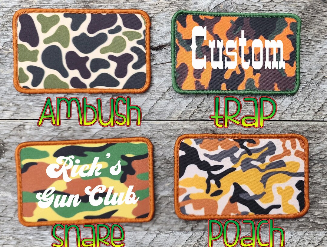 Camouflage Patch Camo Custom Hat Jacket Hunting Fishing - Etsy