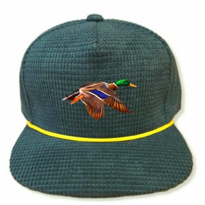 Mallard Duck Corduroy Rope Snapback Hat Cap Nature Hunting Waterfowl - Etsy