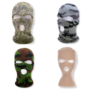 Knit Winter Three Hole Ski Mask Snowboard Skiing Balaclava Halloween ...