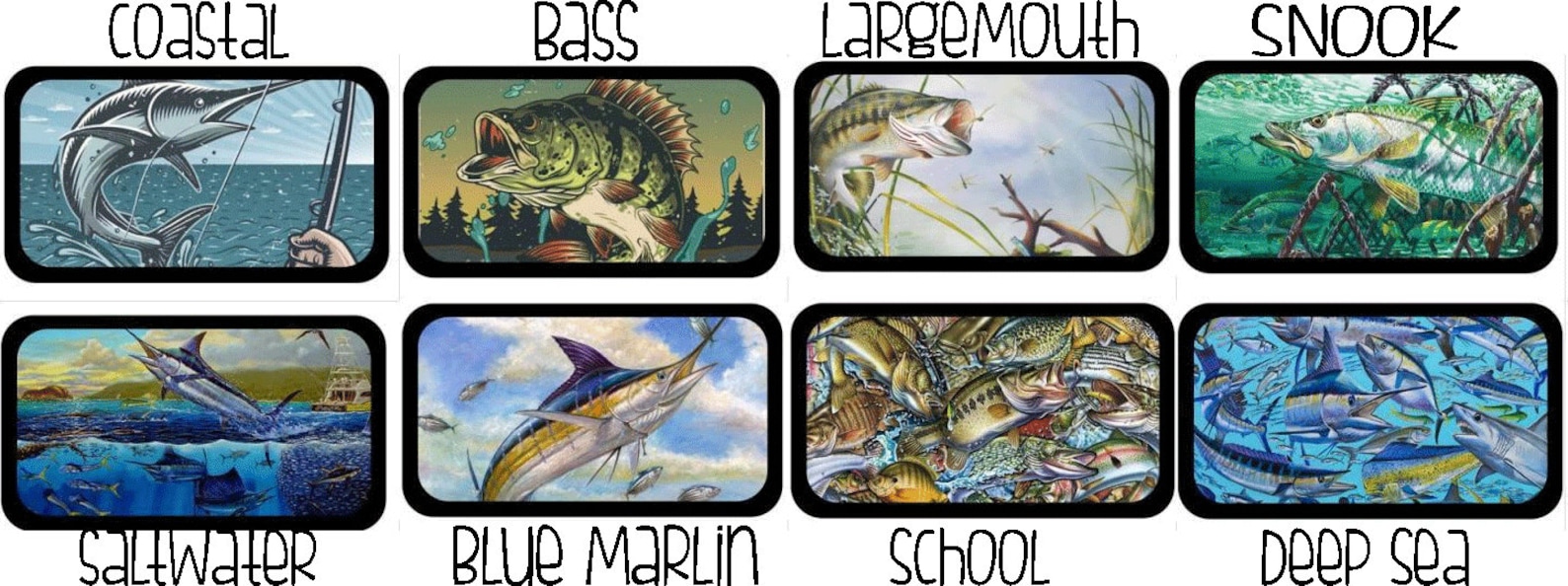 Custom Patch Trucker Hat Trout Bass Deep Sea Fish Patch Variety of ...