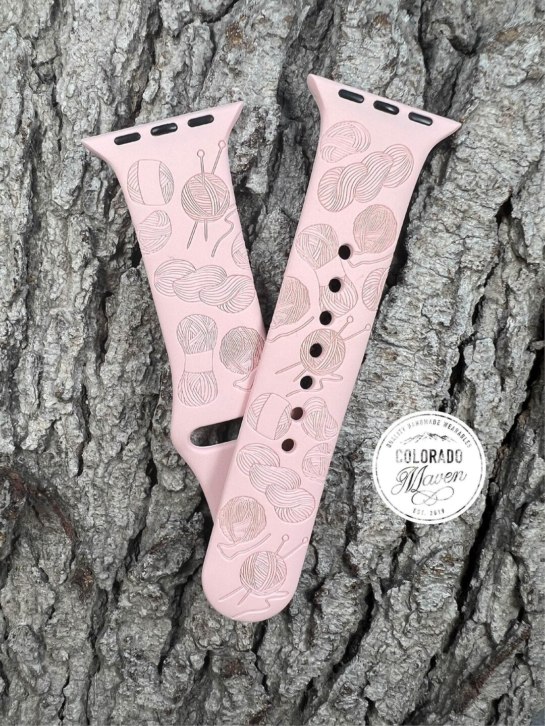 Yarn Knitting Watch Band Silicone Laser Engraved, Apple Watch ...
