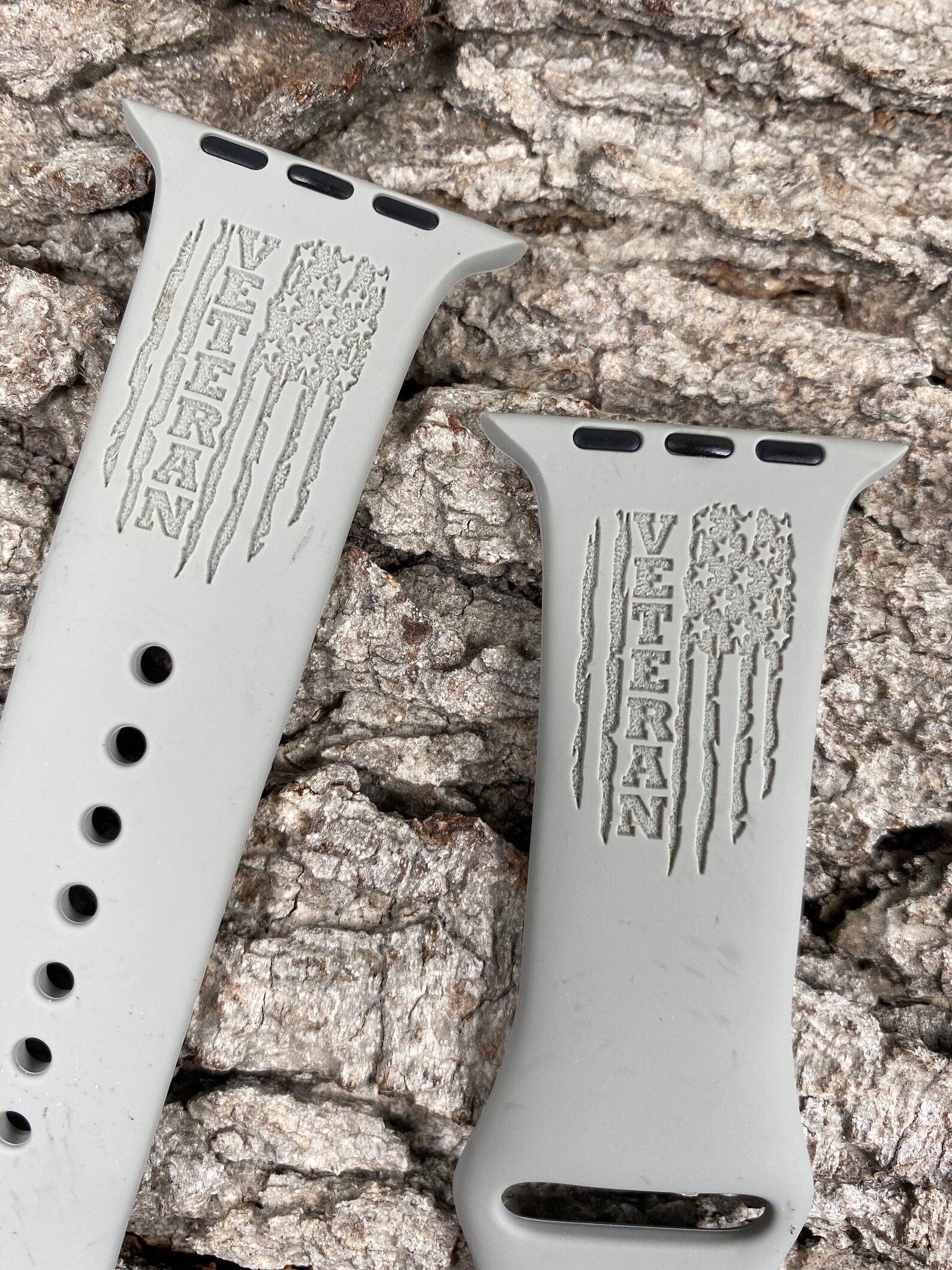 Military Veteran American Flag Silicone Watch Band Laser - Etsy