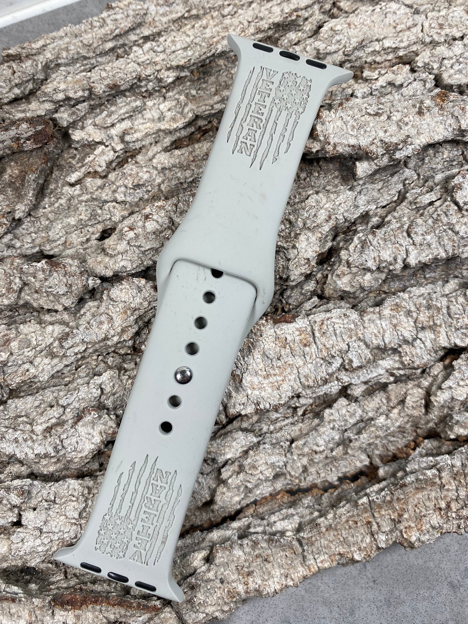 Military Veteran American Flag Silicone Watch Band Laser - Etsy