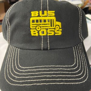 School Bus Drivet Hat - Embroidered Bus Boss Hat - Gift for Him - Gift ...