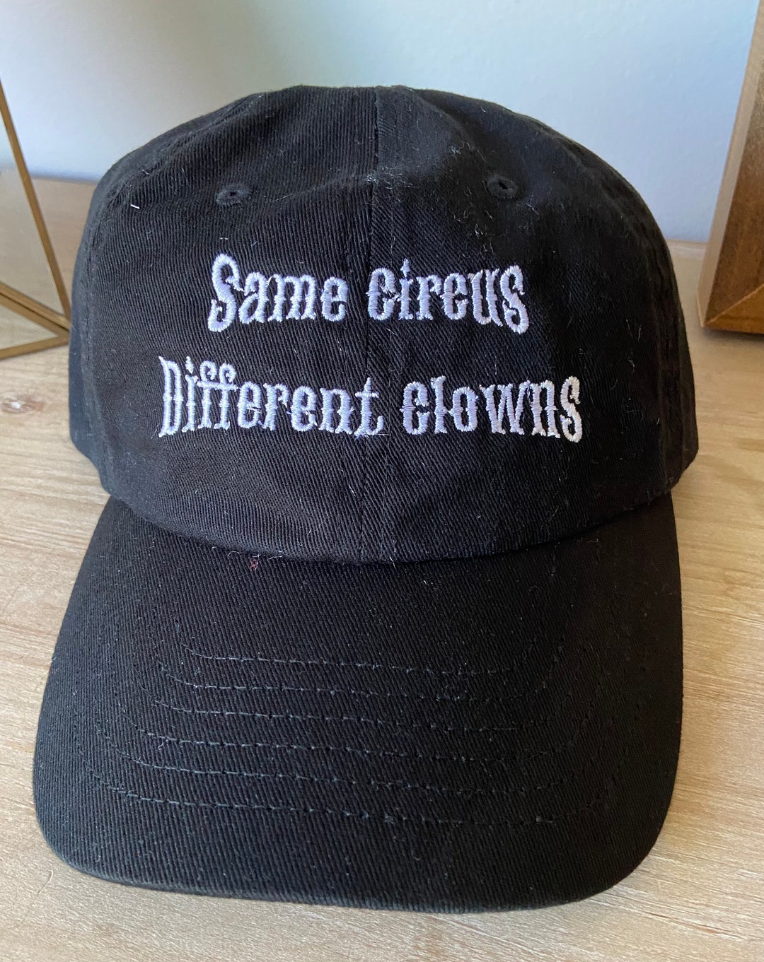 Same Circus Different Clowns Hat Funny Hat Fun Cap Embroidered Hat ...