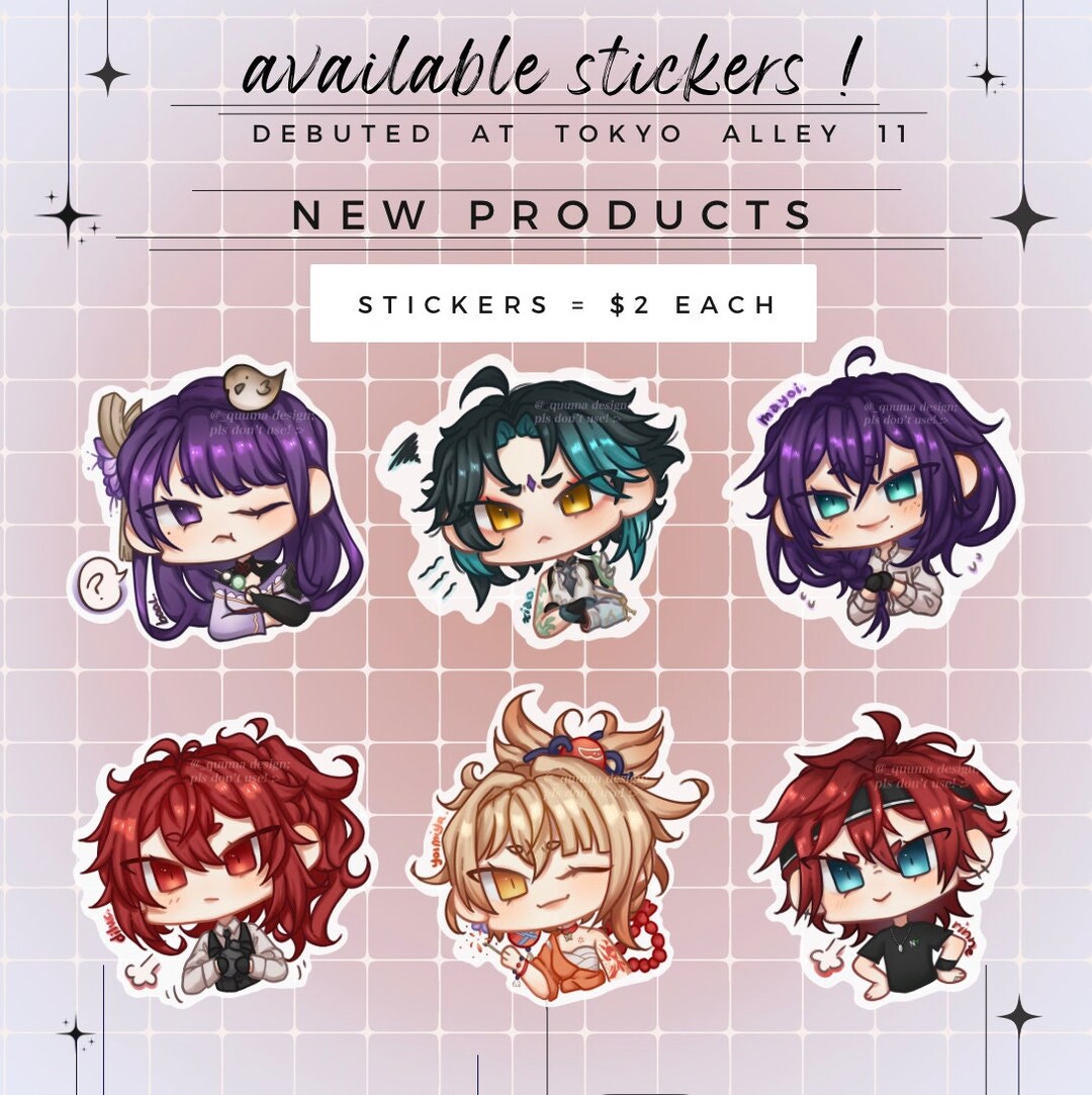 Genshin Impact Ensemble Stars/enstars Stickers QUUMA - Etsy