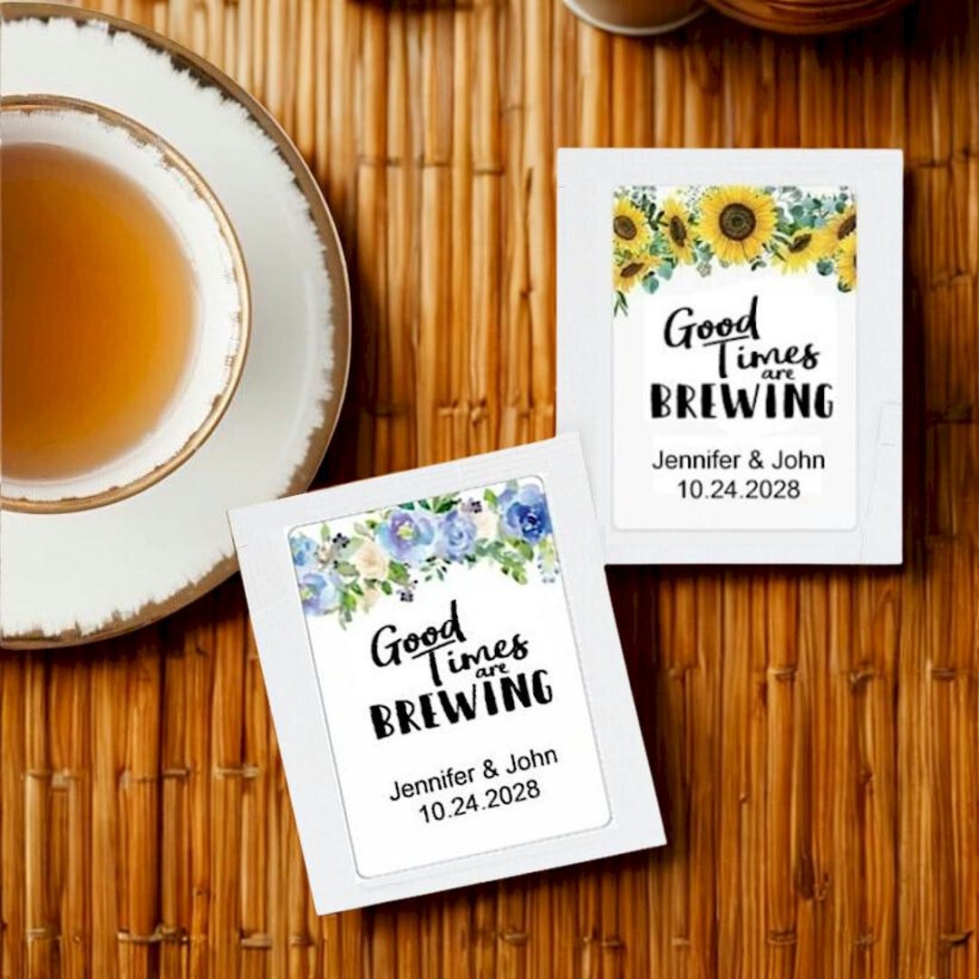 Personalized Tea Bag Party Favors: Wedding Bridal Shower Party - Etsy