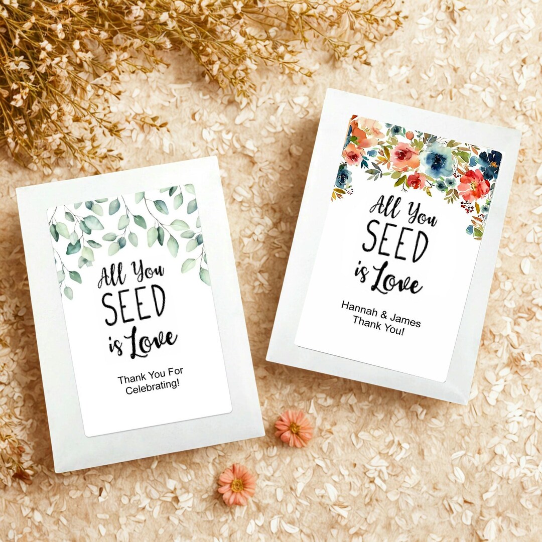 Wild Flower Seeds Packet Wedding Favors: Personalized 'all You Seeds is ...