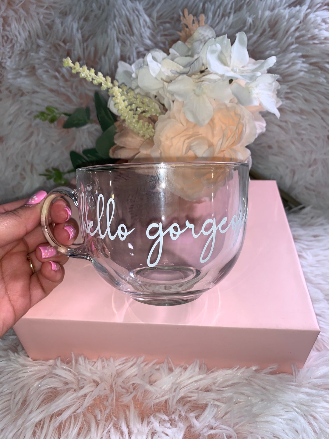 Personalized Glass Mug| 16 Oz Glass Mug | Glass Coffee Mug | Glass Mug ...