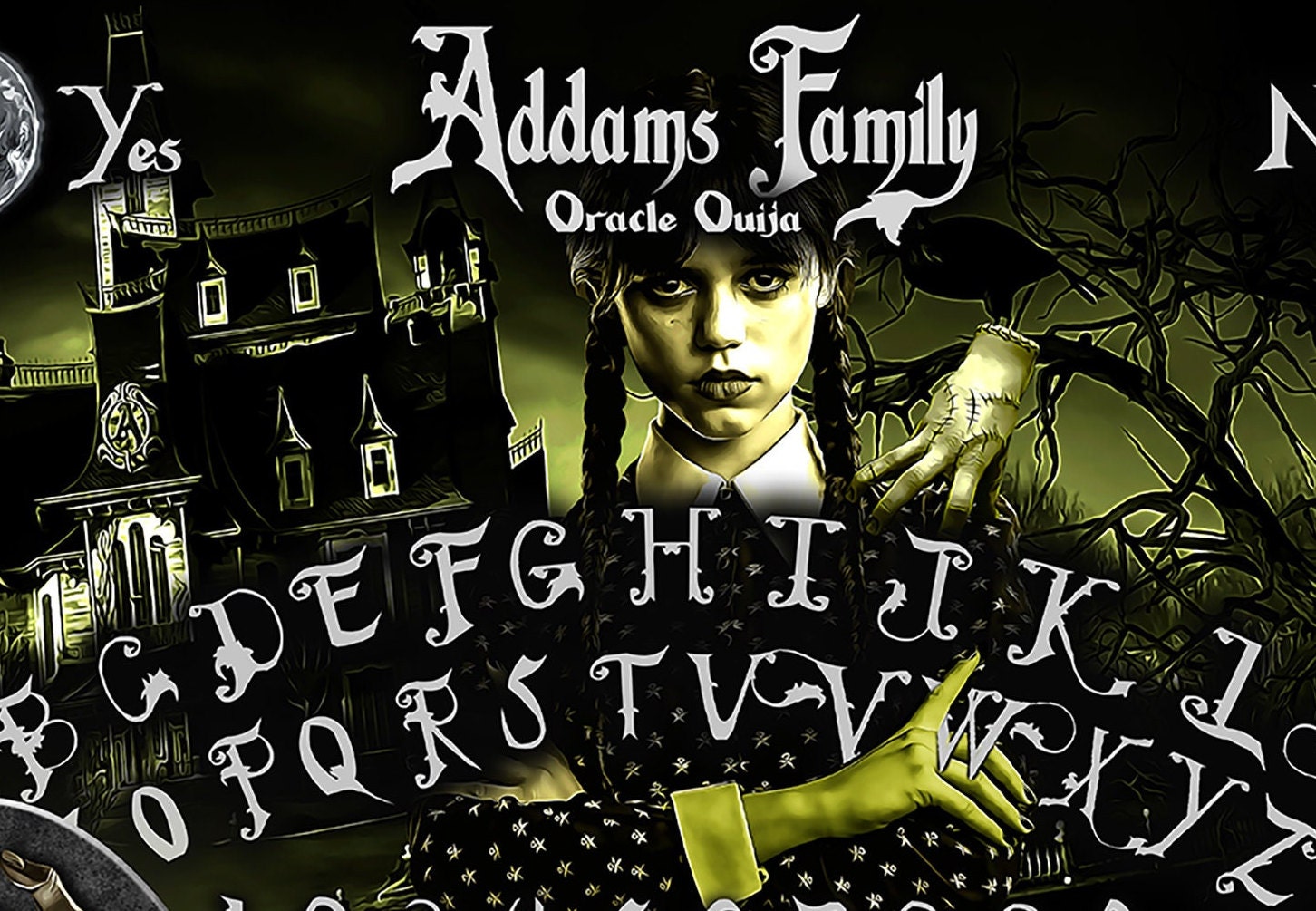 Wednesday Addams Design Ouija Board-merlina Design Merlina - Etsy