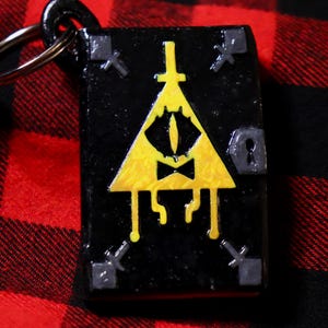 Bill Cipher Book Charm | Bill Cipher Inspired Keychain - Etsy