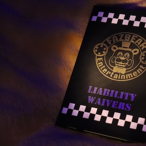 FNAF Liability Waver Notebook | Five Nights at Freddy's Journal - Etsy