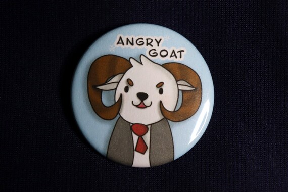 Jschlatt angry Goat Pin Schlatt Ram Button | Etsy