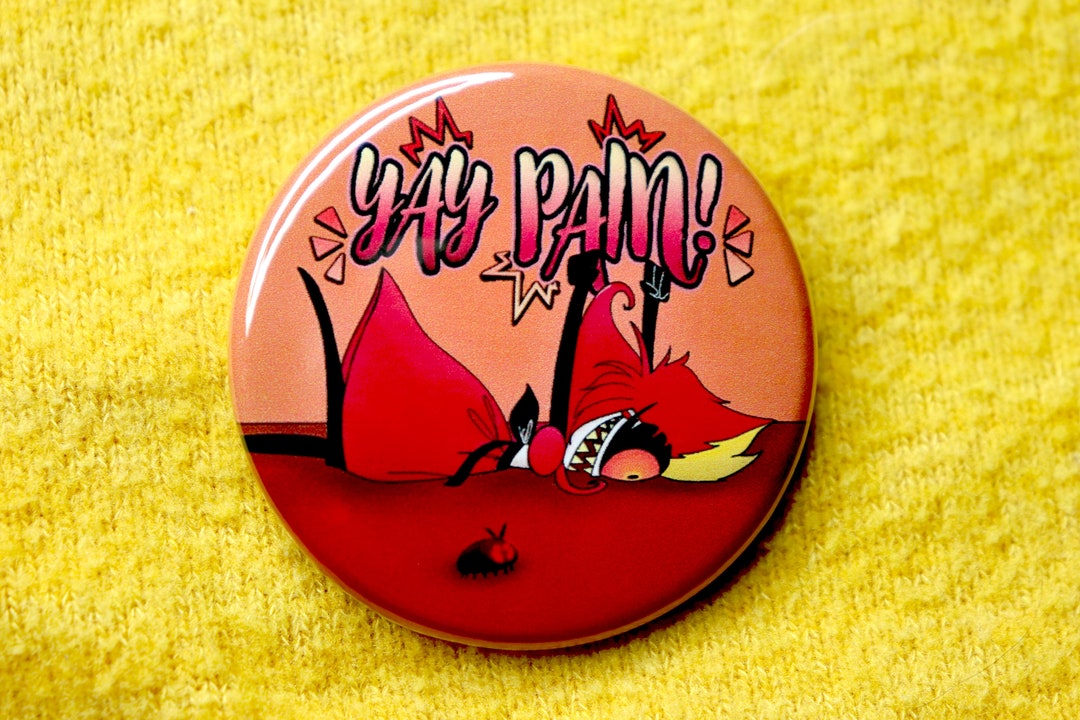 Niffty Yay Pain Pin | Hazbin Hotel Nifty Inspired Button - Etsy