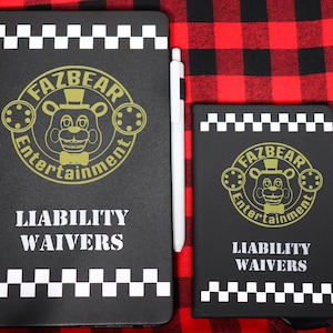 FNAF Liability Waver Notebook | Five Nights at Freddy's Journal - Etsy