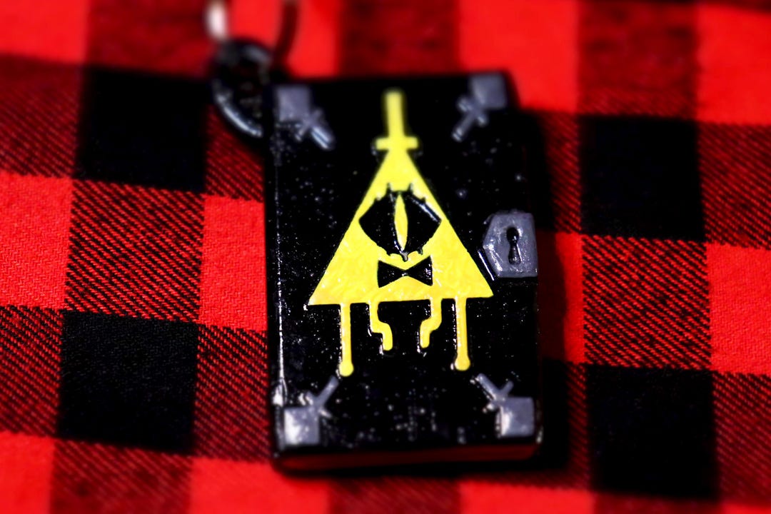 Bill Cipher Book Charm | Bill Cipher Inspired Keychain - Etsy