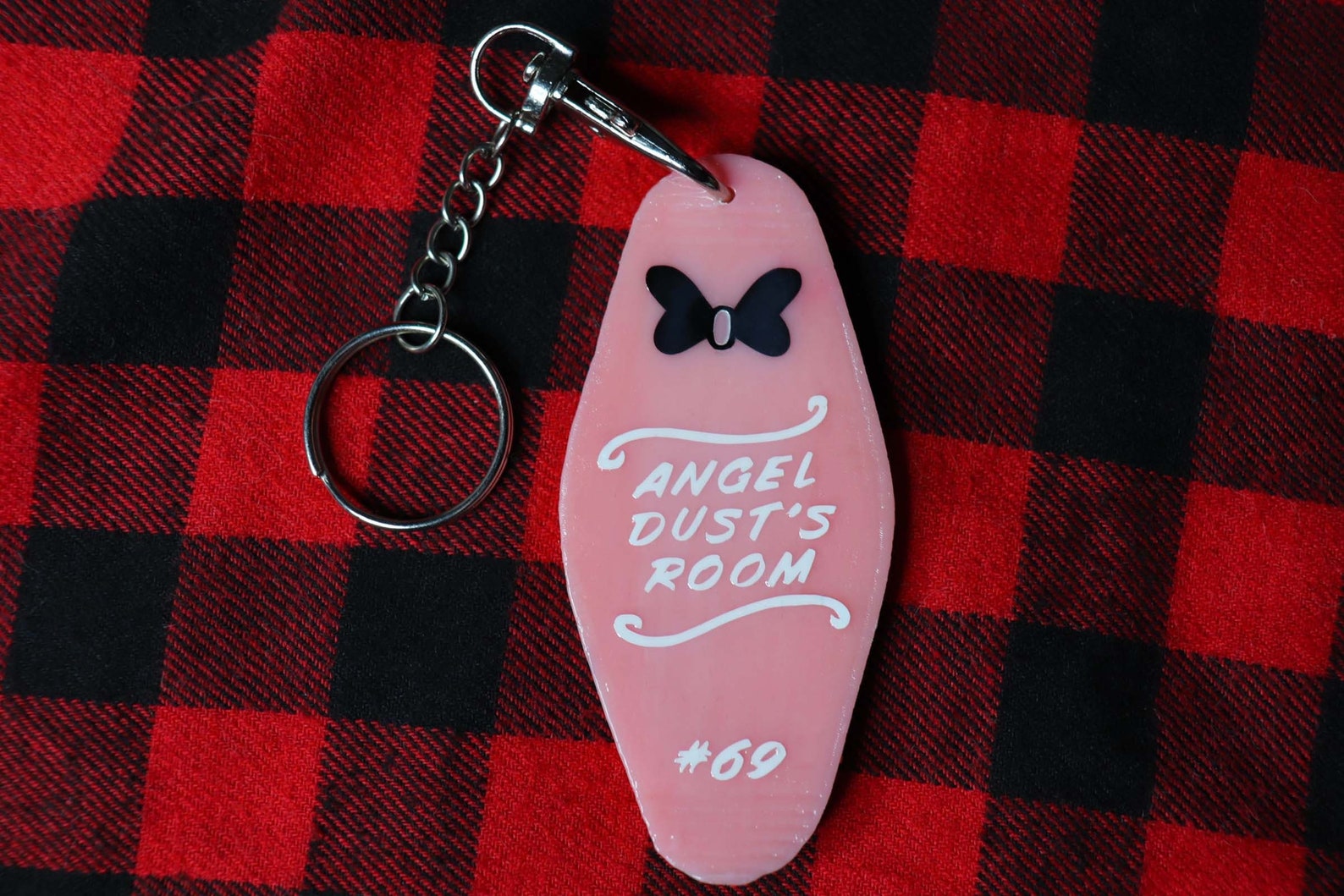 Hazbin Hotel "angel Dust's Room" Keychain | Angel Dust Room Key - Etsy