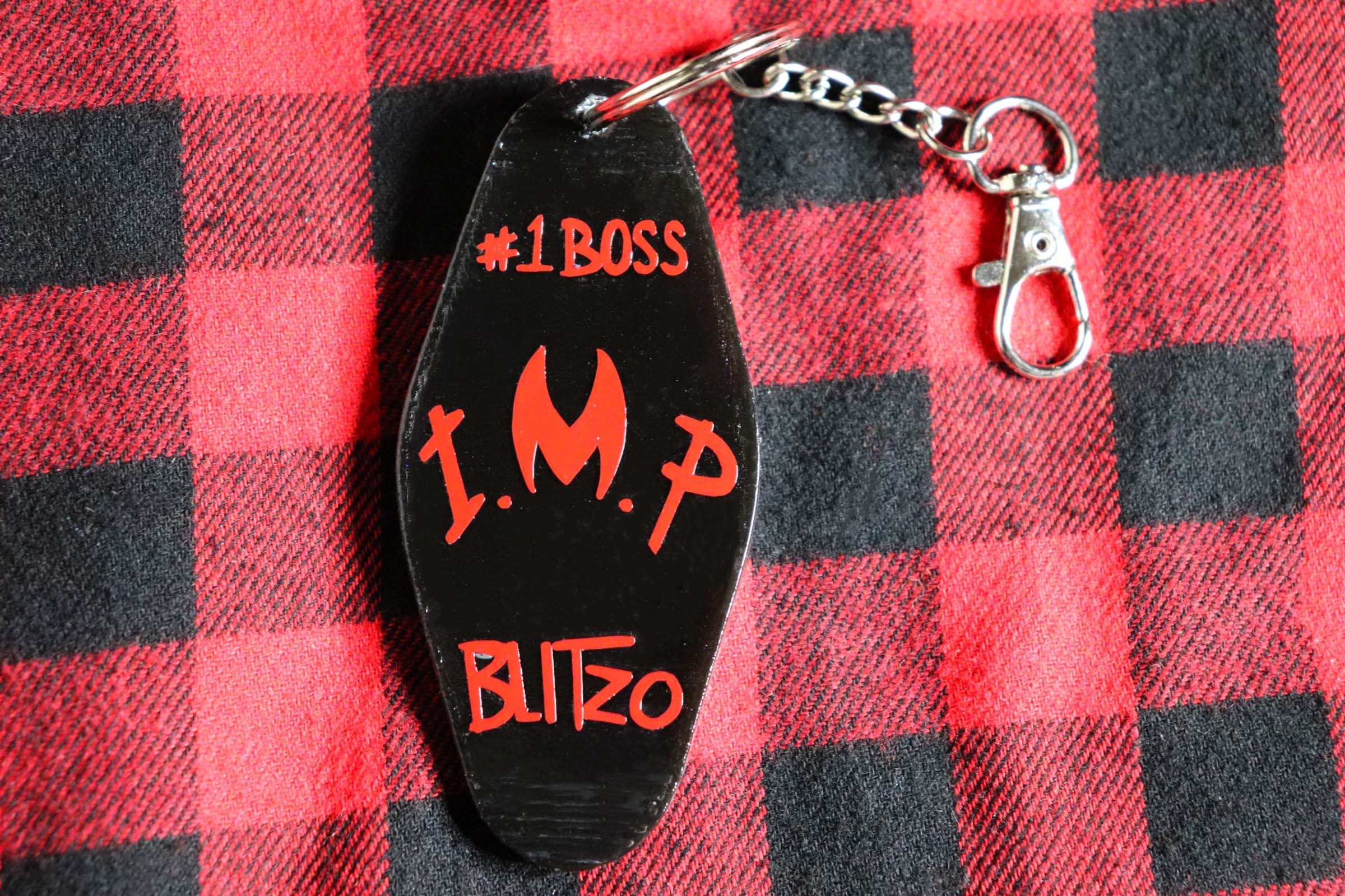 I.M.P Blitzo Helluva Boss Keychain Helluvaboss Room Key - Etsy