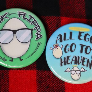 All Eggs Go to Heaven and Back Flippa Pins QSMP Inspired Buttons - Etsy