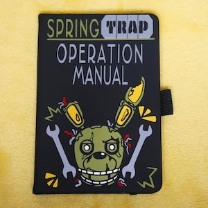 Springtrap and Springbonnie Operational Manual Notebook | FNAF Inspired ...