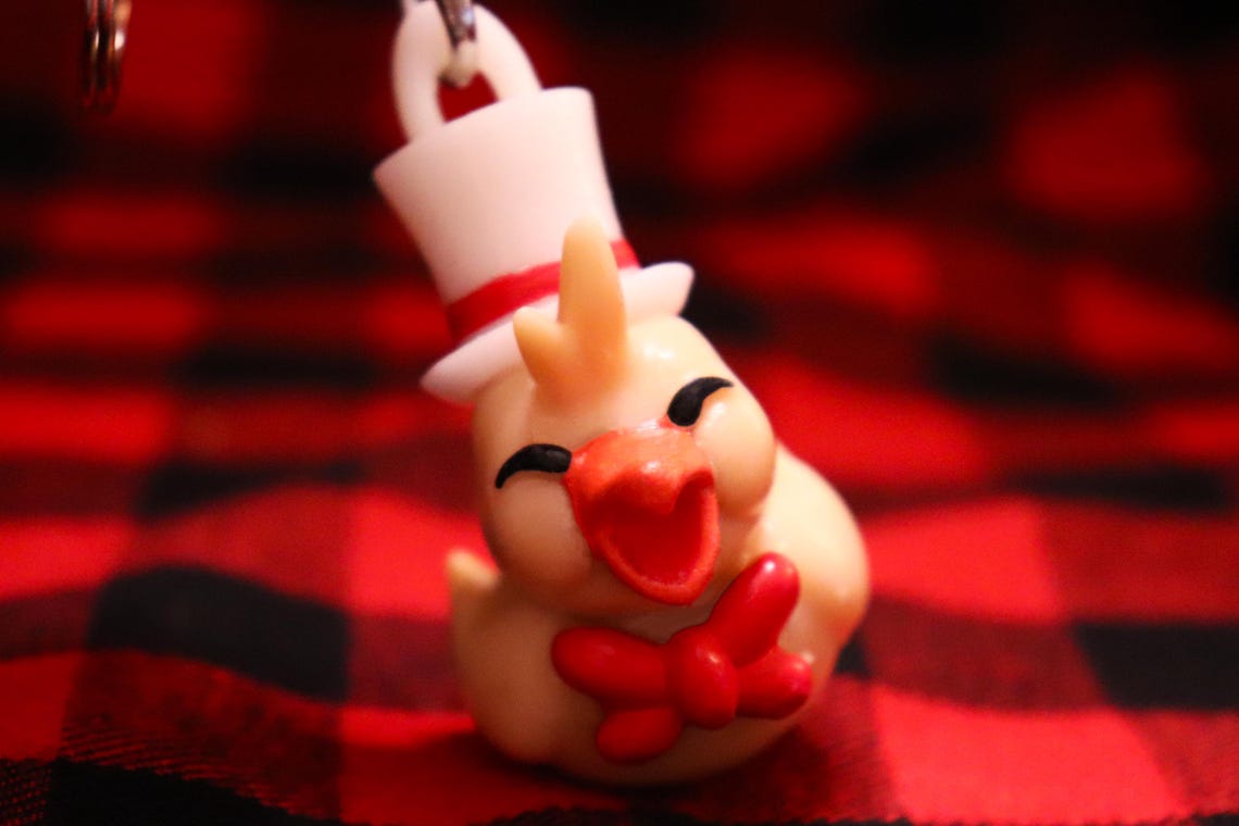 Lucifer Rubber Ducky Charm | Hazbin Hotel Inspired Keychain - Etsy