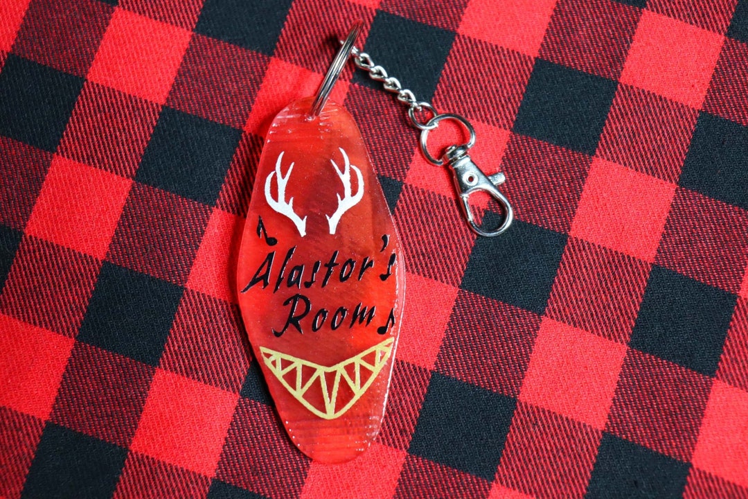 Hazbin Hotel "alastor's Room" Keychain | Alastor Radio Demon Room Key ...