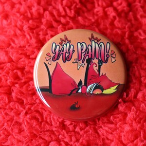 Niffty Yay Pain Pin | Hazbin Hotel Nifty Inspired Button - Etsy