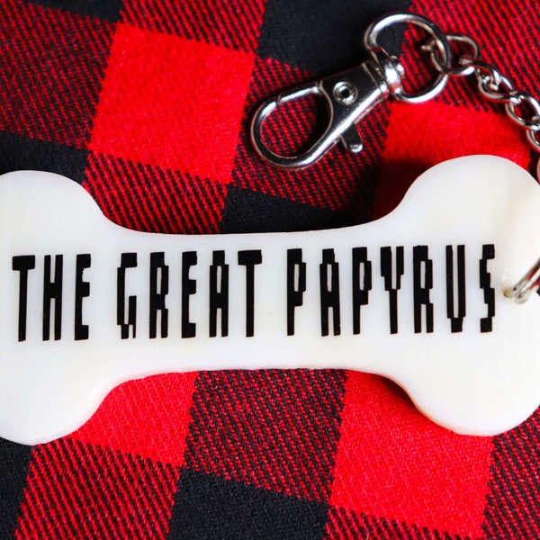 Sans and Papyrus Keychain - Etsy