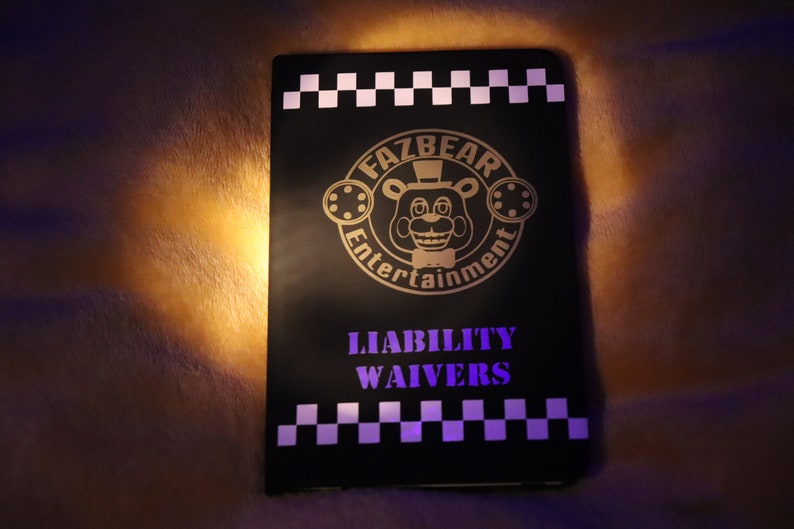 FNAF Liability Waver Notebook | Five Nights at Freddy's Journal - Etsy