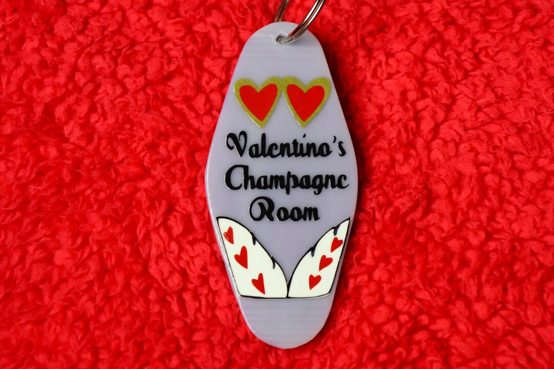 Valentino's Champagne Room Charm | Hazbin Hotel Val Inspired Keychain - Etsy