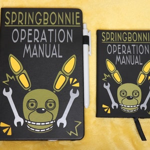 Springtrap and Springbonnie Operational Manual Notebook | FNAF Inspired ...