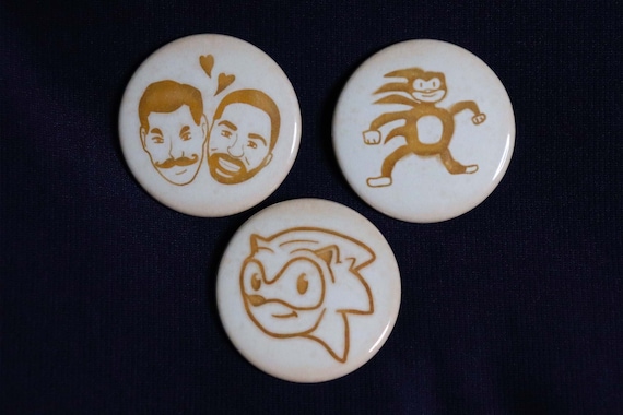 Sonic Latte Art Inspired Pins Sonic the Hedgehog Eggman - Etsy