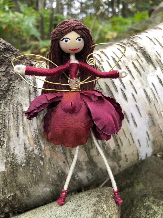 Art & Collectibles Ruby July fairy dollornament with message in a ...