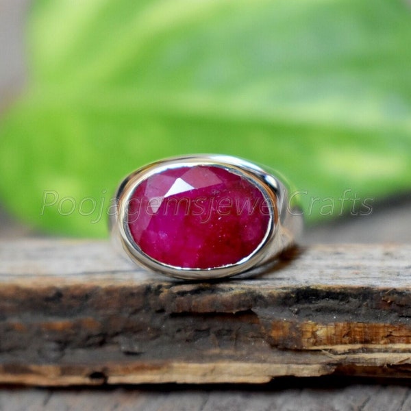 Raw Ruby Ring - Etsy