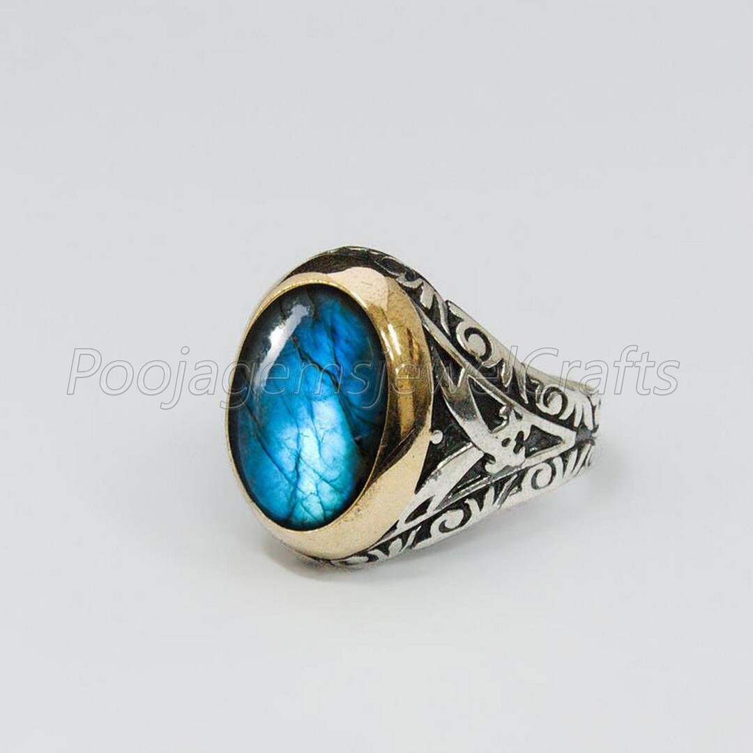 Labradorite Ring Men, Mens Handmade Ring, 925 Silver Ring, Turkish Ring ...