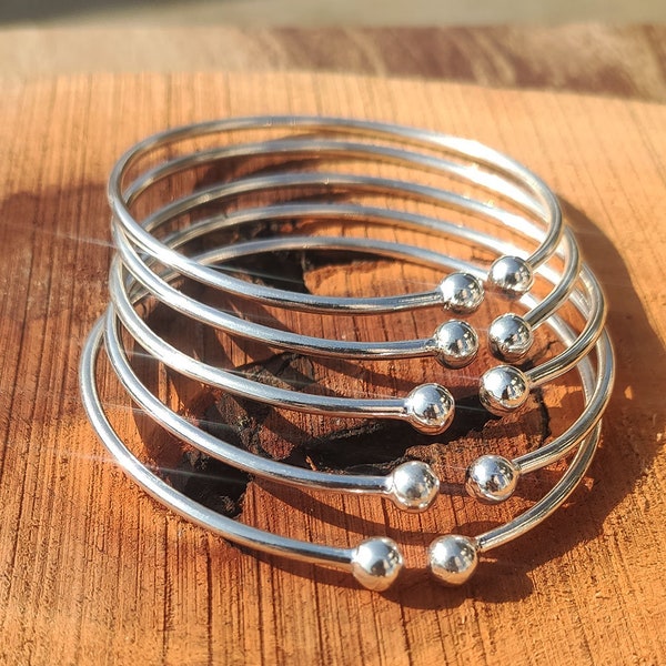 Thick Sterling Silver Bangles India - Etsy