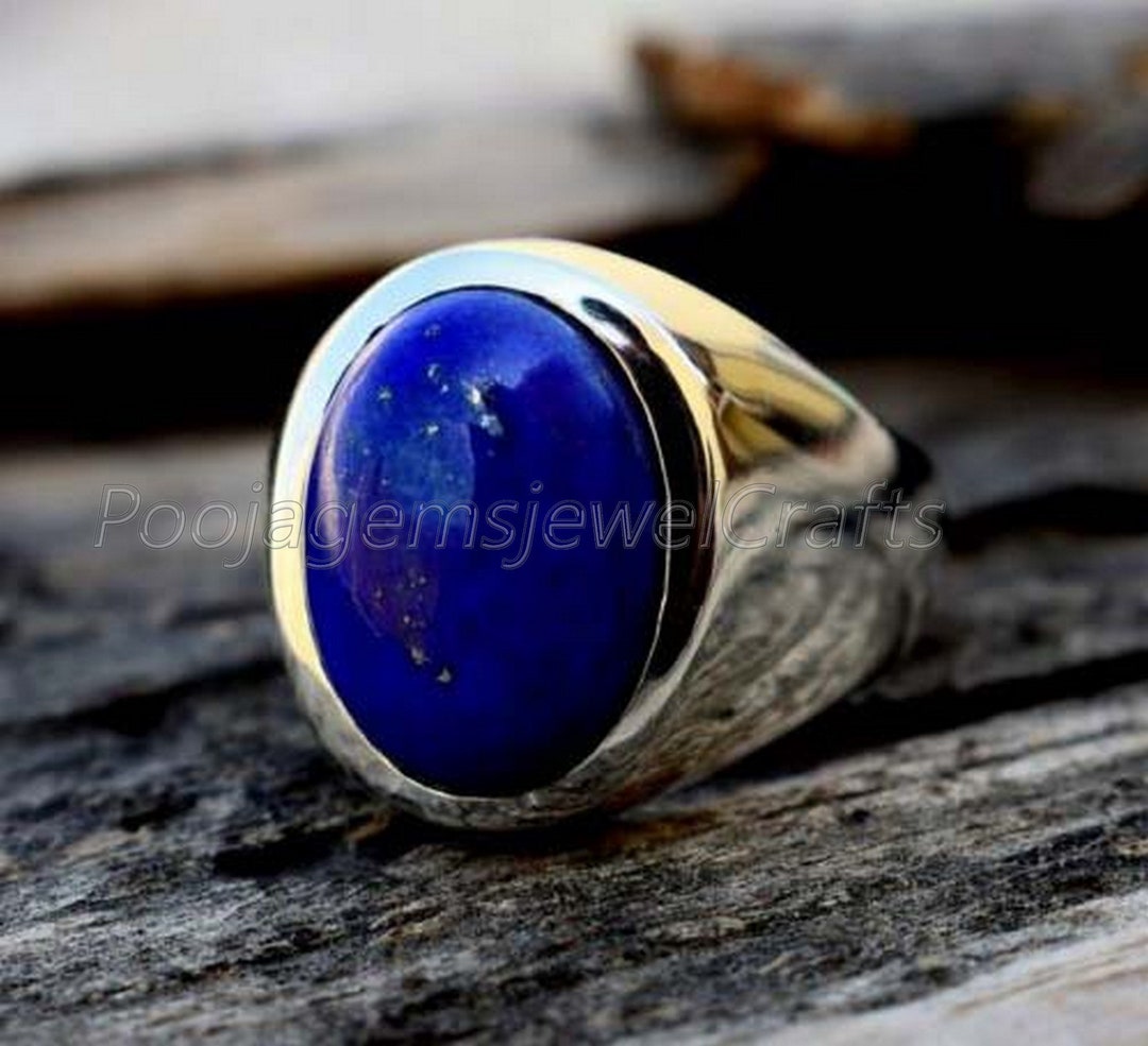 Lapis Lazuli Ring Men, Mens Handmade Ring, 925 Silver Ring, Turkish ...