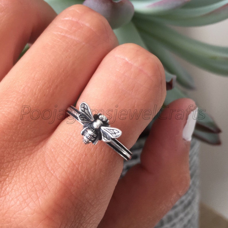 Honey Bee Ring Bee Ring Spinner Ring Stacking Ring Bee | Etsy