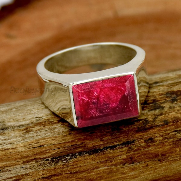 Turkish Mens Ruby Rings - Etsy
