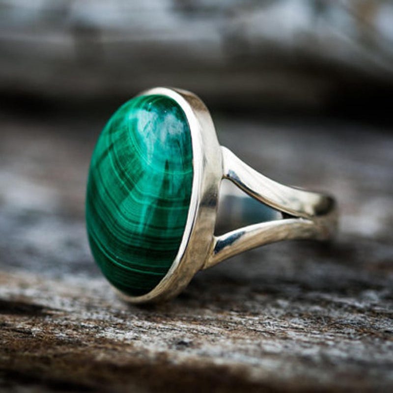 Malachite Ring - Etsy