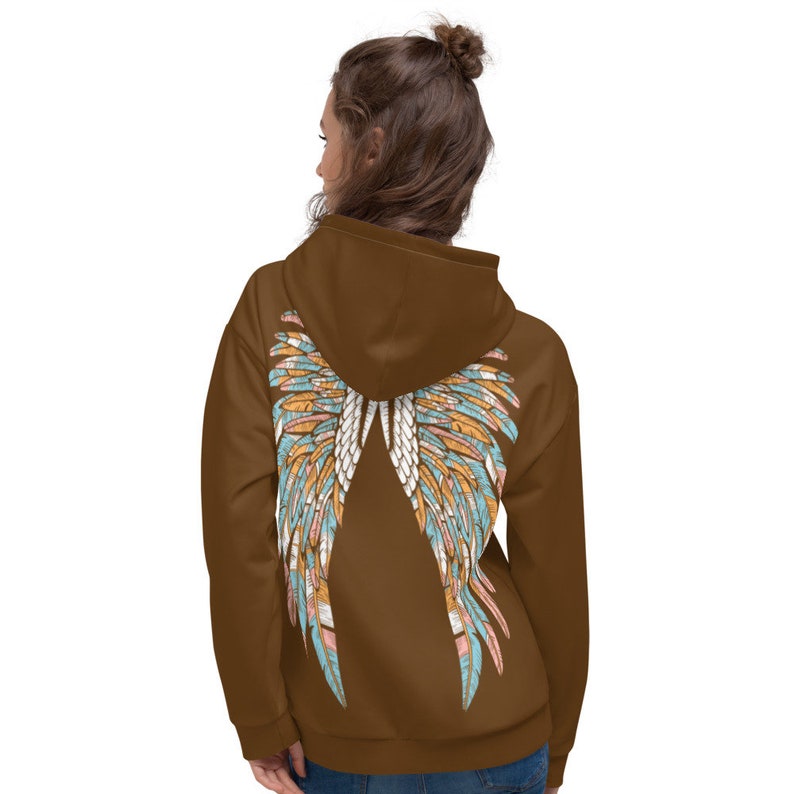 Sudadera con capucha Angel Wings impresión posterior - Etsy España