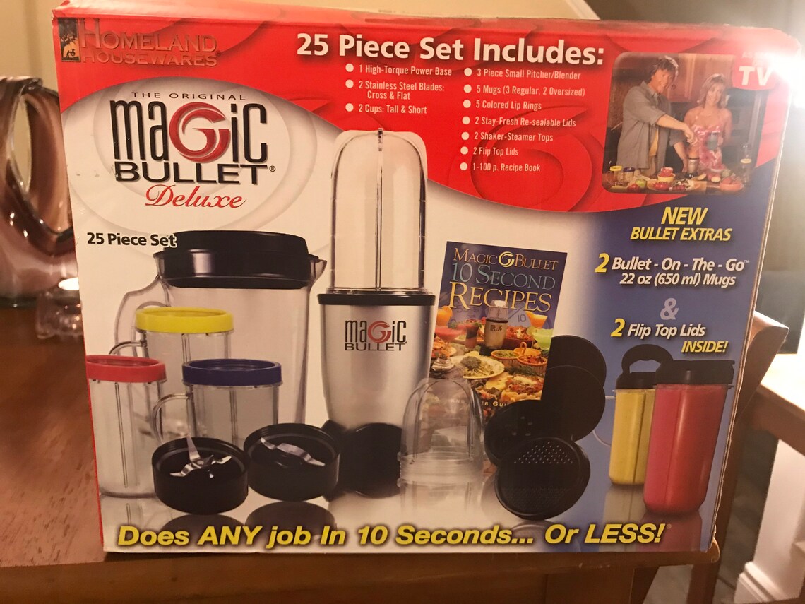 The Original Magic Bullet Deluxe 25 Piece Set New In Box | Etsy