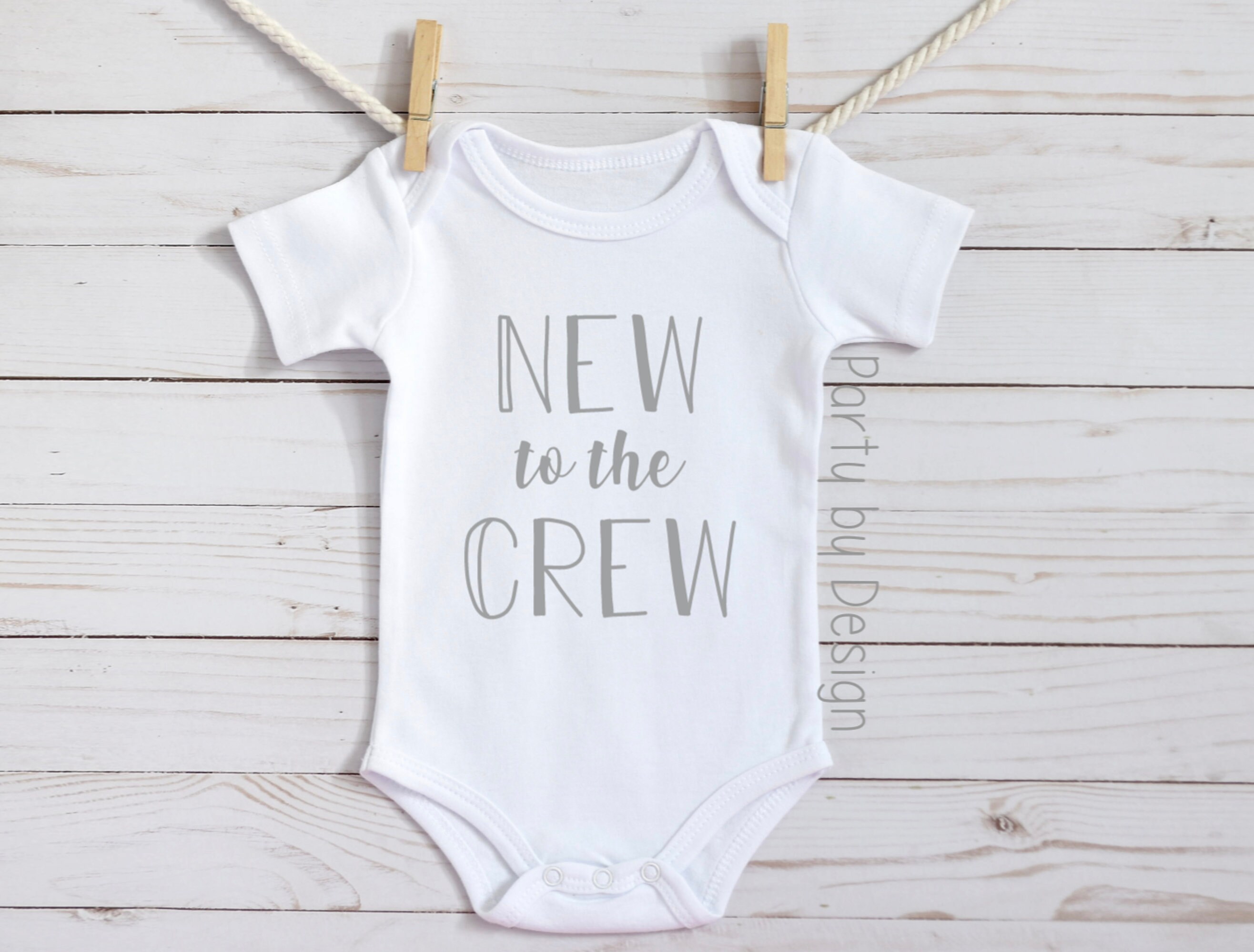 New to the Crew Baby Onesie, Gender Neutral Onesie, Cute Baby Onesie ...
