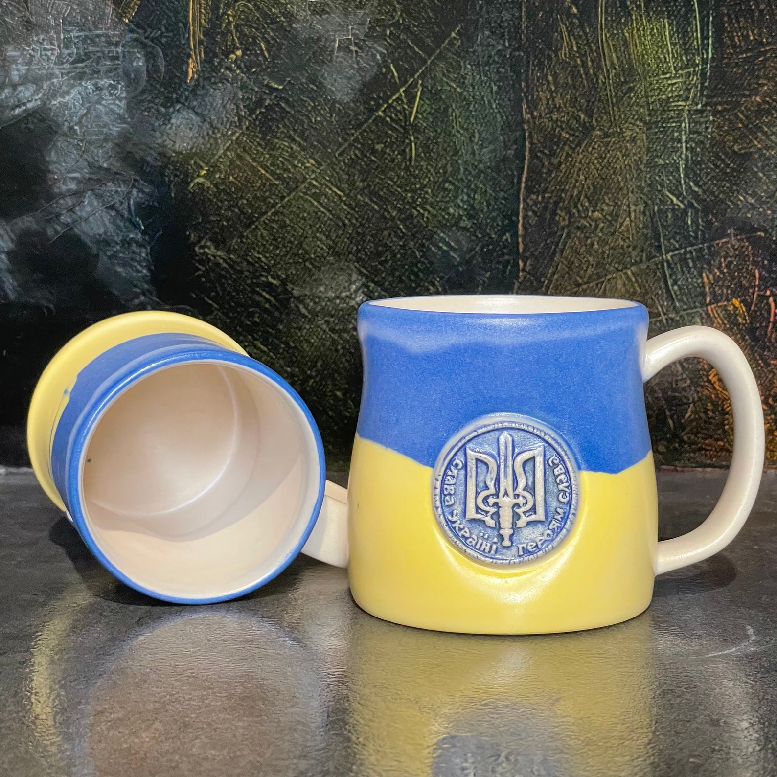 Ukrainian Cups Handmade Unique Tea Coffee Mugs Glory to - Etsy