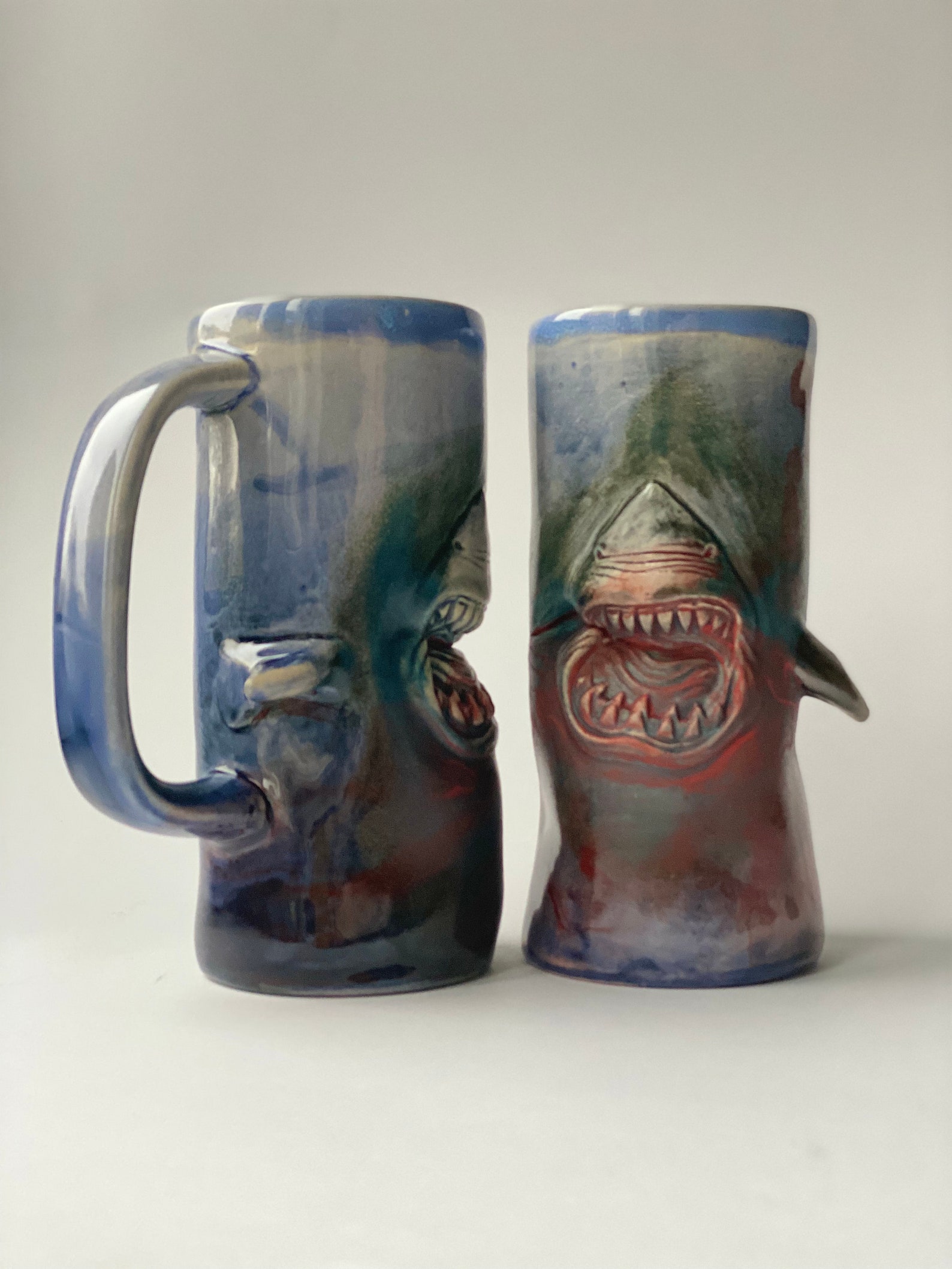 Jaws Pottery Mug Handmade Ceramic Shark Mugs Shark Mug | Etsy