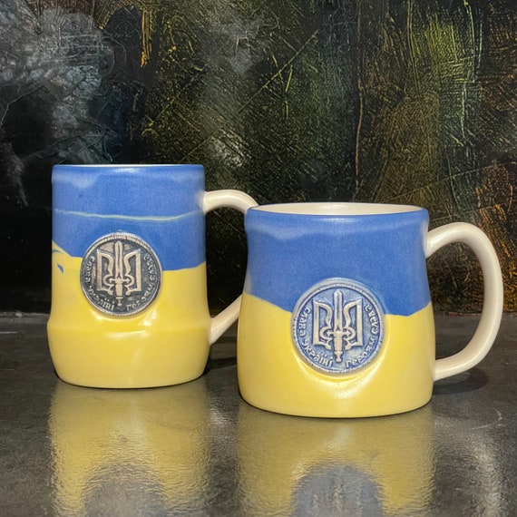 Ukrainian Cups Handmade Unique Tea Coffee Mugs Glory to - Etsy