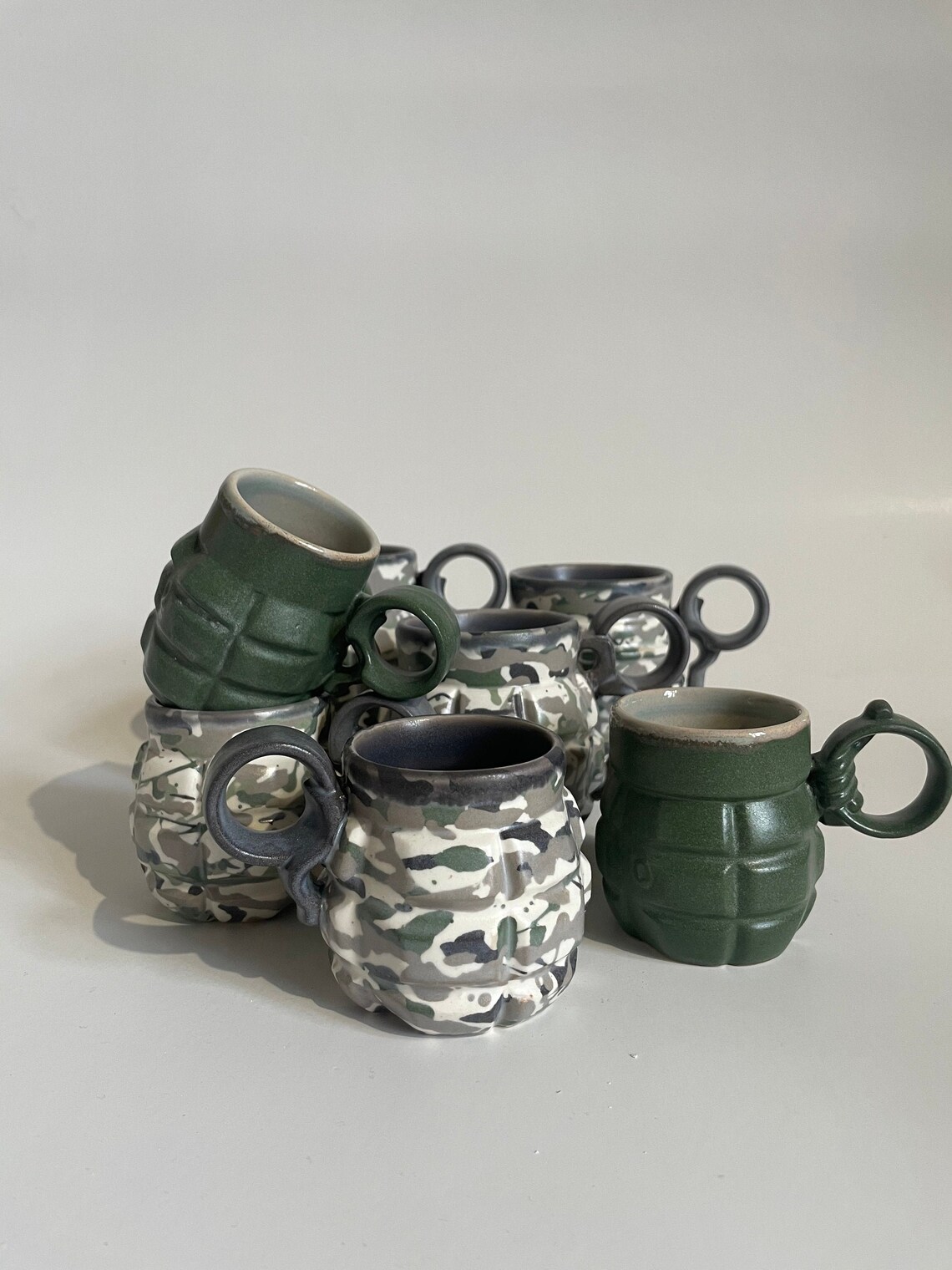 Military Mugs Army Pattern Mug Handmade Pottery Espresso | Etsy